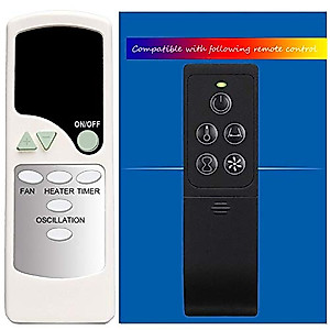 RCECAOSHAN Replacement for Twin Star ClassicFlame Classic Flame Dura Flame Fireplace Stove Heater Infrared Remote Control 5Q1072ARA 5HM7000 5HM7000-NC04 5HM7000-B335 5HM8000 5HM8000-C285 (T-A5)