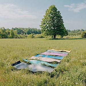 B YOGA B Mat Strong 6mm Thick Yoga Mat, 100% Rubber, Sticky & Eco-Friendly Exercise Mat, Non-Slip for Hot Yoga, Fitness, Pilates, Exercise, Stretching, Gym or Home Workouts (71" Deep Blue)