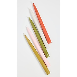 Maison Balzac Women's The Garden Set of 5 Chandelles, Rust/Pink/Olive/Pistachio, 5 Count