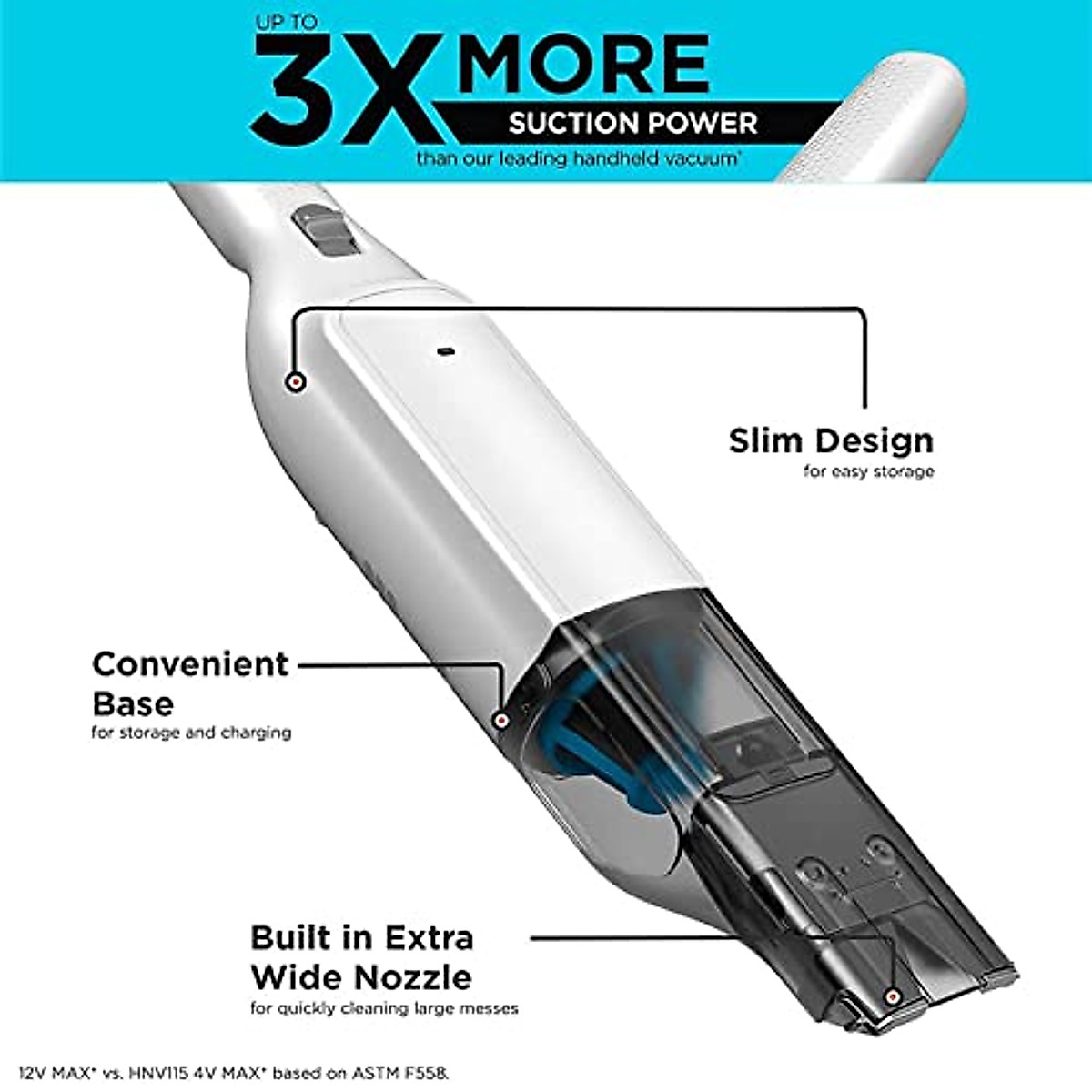 Nozaya Cordless Handheld Vacuum Cleaner- Rechargeable with Base Charger