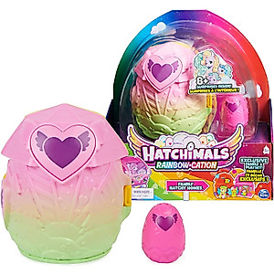 Hatchimals CollEGGtibles, Rainbow-Cation Family Hatchy Home Playset with 3 Characters & up to 3 Surprise Babies (Style May Vary), Kids Toys for Girls