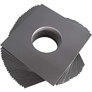 Square Deal Recordings & Supplies (25) 7" Heavyweight Record Jackets - Gray with Center Hole - #07JWGYHH