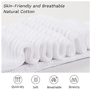 JOCMIC Slouch Socks for Woman 3 Pairs Women Scrunch Socks Extra Long Knee High Slouchy Socks Size 6-11 Grey+Blue+White