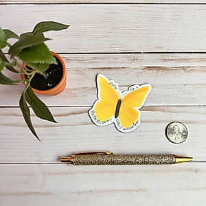 Swaygirls Christian magnets | Religious magnets | Christian faith fridge magnets | Bible verse quote magnets | Yellow butterfly Psalm 118:6 do not fear