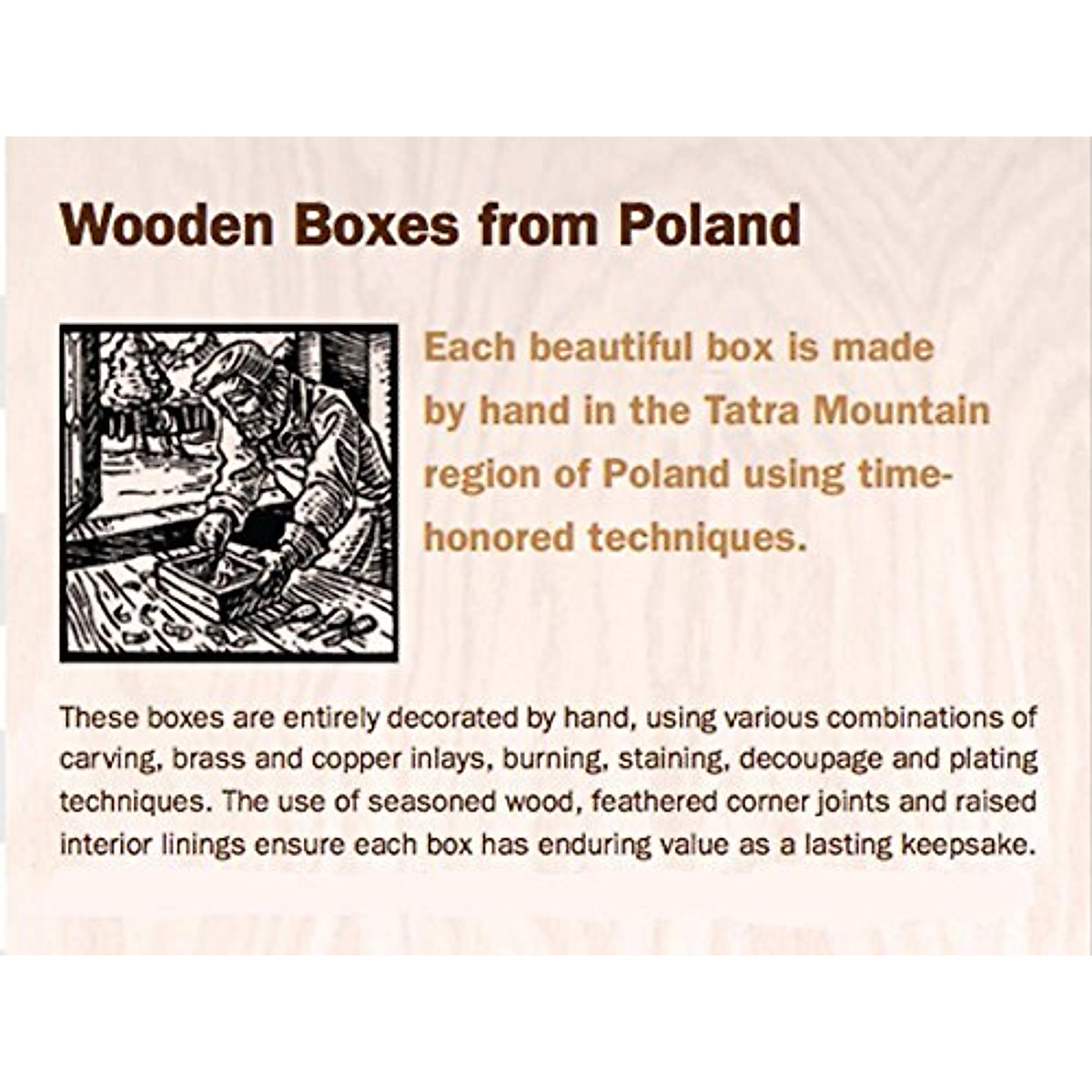 Black Cat on a Chair Wooden Box Polish Handmade Keepsake Black Cat Jewelry Box