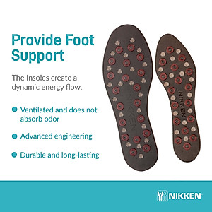Nikken Kenko mStrides® Insoles 20201 Women Shoe Sizes 5 to 9 - Pair -Cut to Fit - Magnetic Technology