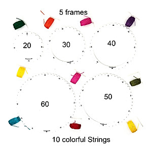 String Art Kit - Set of Frames with Strings - Math Activity Kit - DIY Kit - Without Nails - for Kids and Teens - Art and Craft Gift (Set of 5)