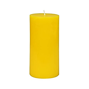 Zest Candle Pillar Candles, 3 by 6-Inch, Yellow Citronella
