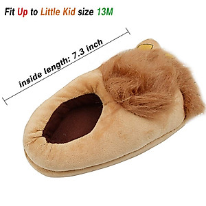 Ibeauti Little Kids Furry Monster Adventure Slippers, Comfortable Novelty Warm Winter Hobbit Feet Costume Slippers for Boys Girls