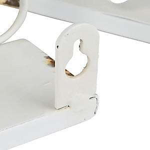 Creative Co-Op Farmhouse Decorative Iron Ledges, Distressed Cream, Set of 4 Sizes