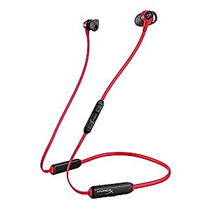 HyperX Cloud Buds – Bluetooth Wireless Headphones, Qualcomm aptX HD, 10 Hour Battery Life, 14mm Drivers, Comfortable Silicone Ear Tips, 3 Ear Tip Sizes Included, Mesh Travel Pouch