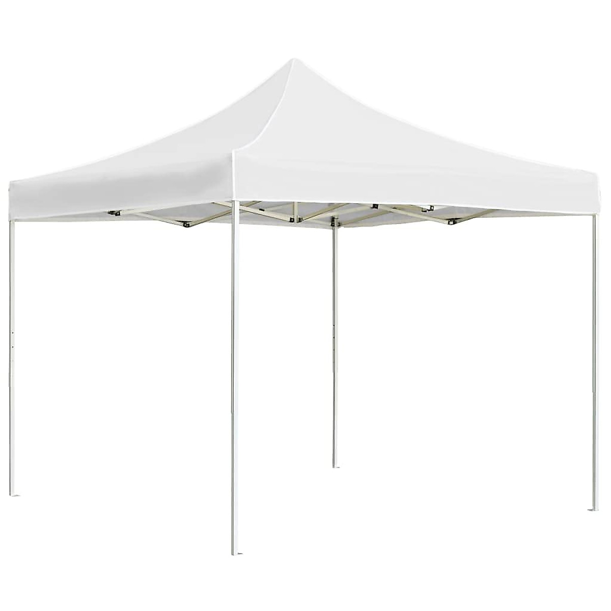 Professional Folding Party Tent Aluminum,Fruit Stand Gazebo,Deck Gazebo,Camping Gazebo,Hardtop Gazebo,Featuring a Folding Design,for Barbeque, Patio, Deck,Garden Party,Markets,9.8'x9.8' White