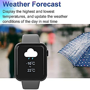 XXXDXDP Smart Watch Blood Pressure Monitor Waterproof Men Women Smartwatch Heart Rate Fitness Tracker Weather Forecast Watch Smart (Color : D)