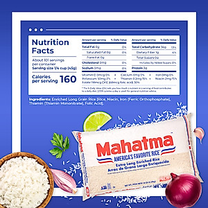 Mahatma Extra Long Grain White Rice, 10 Pound, Gluten-Free and Non-GMO, Rice Bulk Bag (Pack of 1)