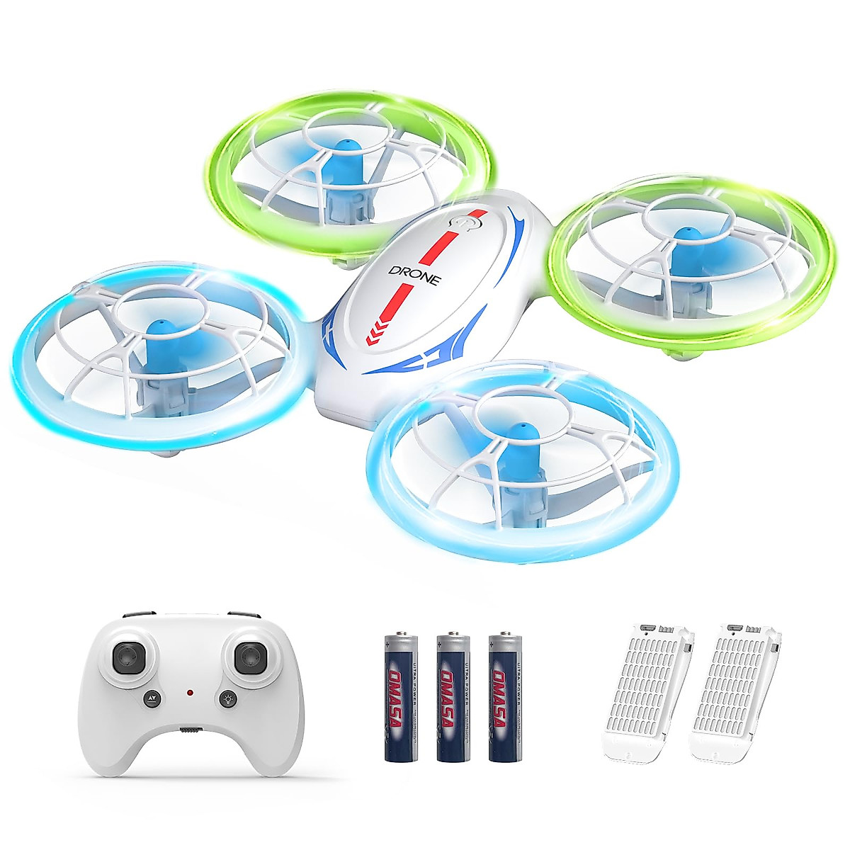ACECHUM LED Mini Drones for Kids, Remote Control Small Drone with Altitude Hold, 360° Tumbling and 360° Rotating Colorful Flight, Flying Toys for 3 4 5 6 7 8-12 Year Old Boys Girls Gifts