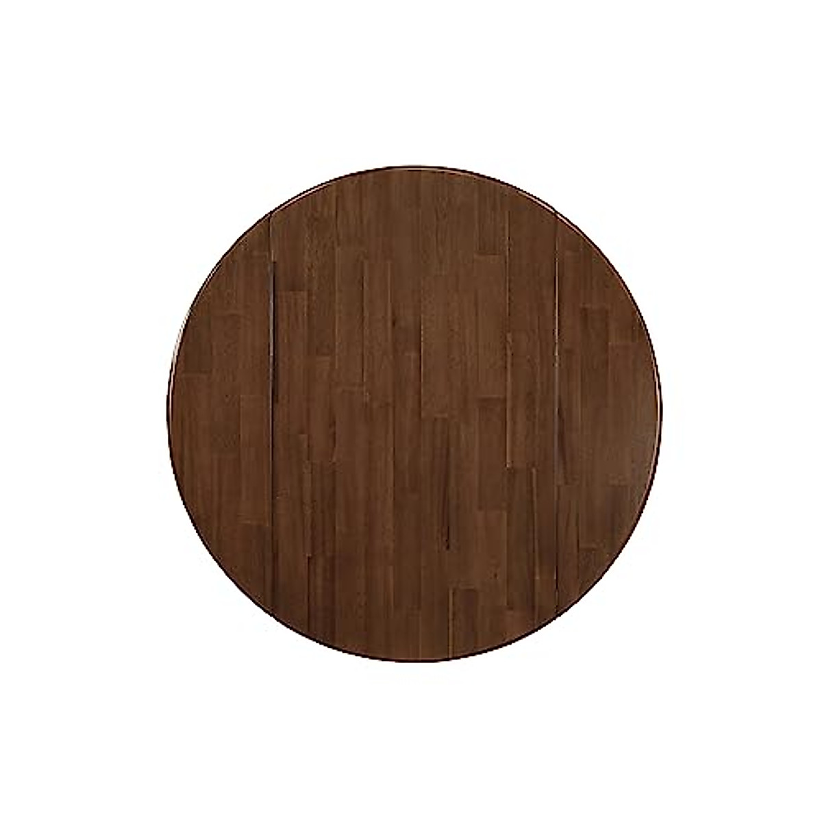 East West Furniture DLEL3-AWA-05 3 Piece Kitchen Table & Chairs Set Consist of a Round Dining Table with Dropleaf and 2 Upholstered Parson Chairs, 42x42 Inch, Antique Walnut