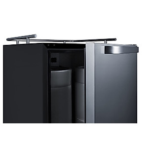 Summit Appliance SBC696OSNK 24' Wide Built-In Outdoor Kegerator, Weatherproof, Full-sized Beer Dispenser, 6.04 cu.ft Capacity, Digital Thermostat, Automatic Defrost, LED Lighting, Self-closing Door