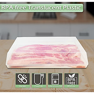 Home-X Bacon Saver, Plastic Bacon Container/Kitchen Meat Saver Storage Container