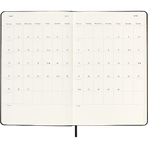 Moleskine 2023 Weekly Horizontal Planner, 12M, Large, Black, Hard Cover (5 x 8.25)