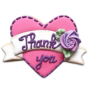 LILIAO Wedding Heart with Ribbon Cookie Cutter Fondant Biscuit Cutter for Birthday/Valentine's Day/Mother's Day/Baby Shower - 4 x 2.8 inches - Stainless Steel