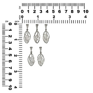 Starborn Sterling Silver cage set medium Herkimer Diamond Quartz Crystal Pendant