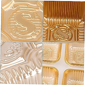 YARNOW 100 Sets Moon Cake Packaging Bag Plastic Bread Box Cookie Container Clear Tray Hot Seal Cookie Bag Tray Mini Cake Dome Clear Plastic Cupcake Boxes Egg-yolk Puff Box Packing Box Set