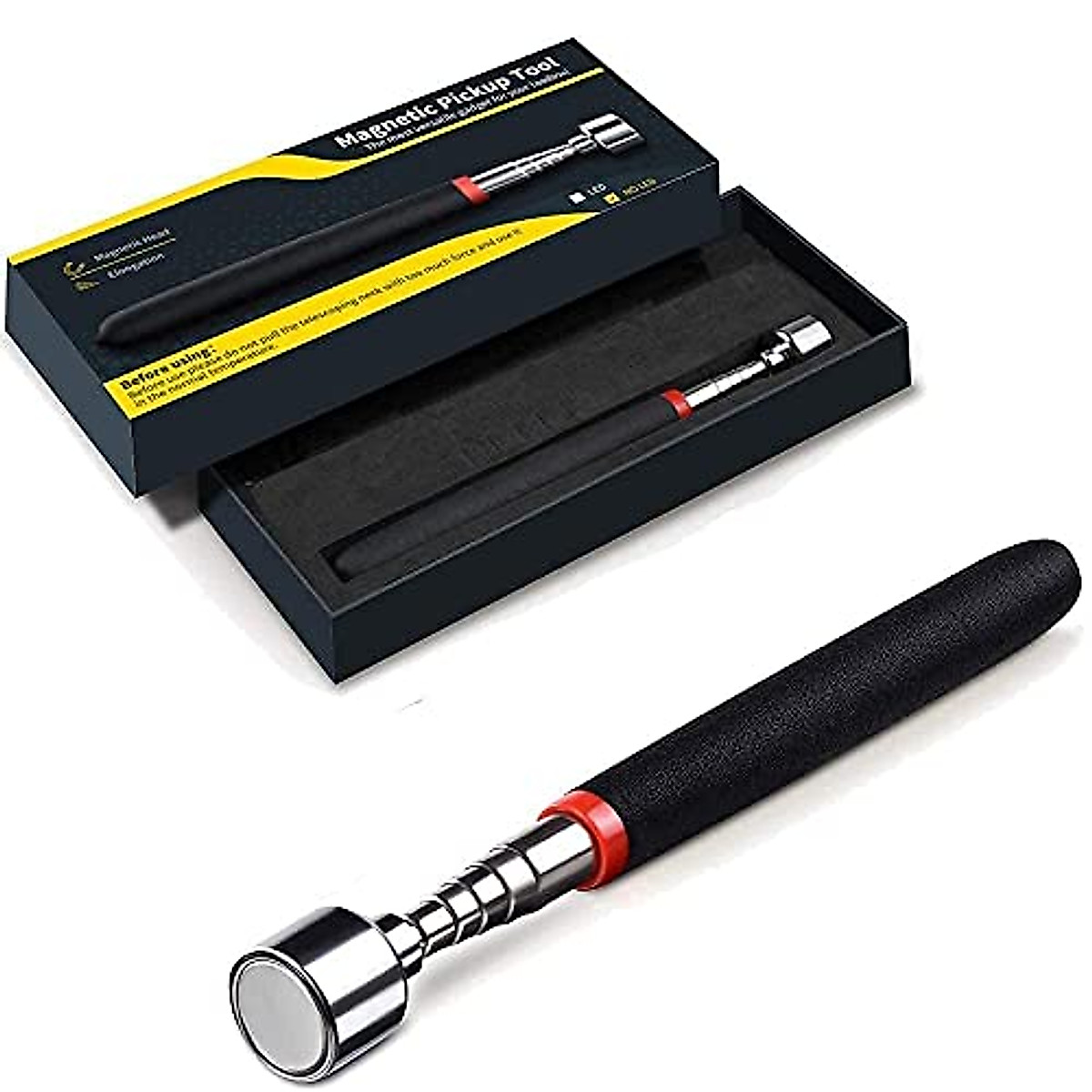 Tool Gifts for Men-Christmas Gifts Ideas for Men Dad Father Husband Adult Him Handymen Woodworker,Magnet Tool 2 Pack and Stocking Stuffers Tool -Magnetic Tool Pickup,Telescoping Magnet 1 Pack