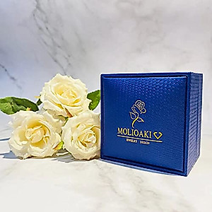 1 Carat Round Cut Bridal Set Moissanite Engagement Rings for Women Platinum Plated Silver Round Moissanite Rings -8.5