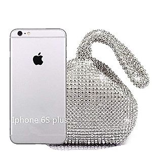 Politesse & Romance Triangle Luxury Full Rhinestones Fashion Evening Clutch Bag Party Prom Wedding Purse-Best Gife for Women, Silver