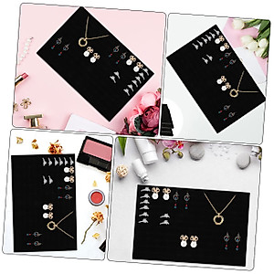 Holibanna 2pcs Box Jewelry Sponge Pad Jewelry Trays Earring Sponge Tray Ring Earring Display Pad Jewelry Insert Mat Black Necklaces Sponge Earring Display Holder Props Accessories