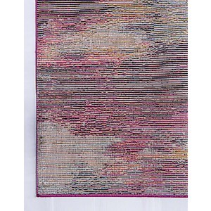 Rugs.com Theia Collection Rug – 2' 7 x 12' Runner Multi Medium Rug Perfect for Hallways, Entryways