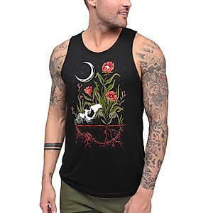 INTO THE AM Final Rest Graphic Tank Tops for Men - Summer Beach Sleeveless Fashion Men's Tank Tops (Black, Large)