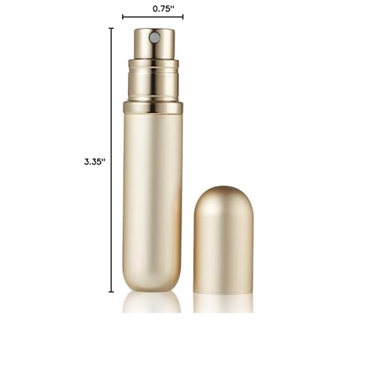 BRARIOS Refillable Portable Mini Perfume Atomizer for Travel, 5ml Luxury Empty Leakproof Pump Perfume Spray bottle Atomizer for Man and Woman (Y-Champaign Gold)