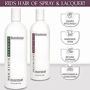 Brandywine Non Static Shampoo & Revitalizing Conditioner 16 Ounce., Value Pack Bundle 2 items