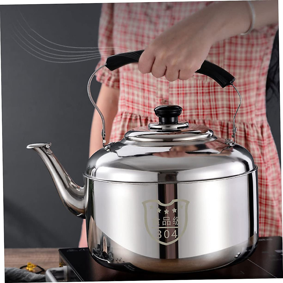 FELTECHELECTR 304 Stainless Steel Kettle Stoveto Water Kettle Loud Sound Tea Kettle Whistling Teapot Stainless Steel Teakettle Teapot Whistling Tea Pot Gooseneck Pot Household Products Cordless
