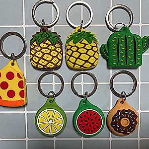 Rertnocnf Portable Case for Air Tag, Kawaii Cute Fresh Lemon Silicone Anti-Scratch Protective Cover Compatible with Airtags Finder Location Tracker Keychain for Kids Pets Keys (Lemonr)