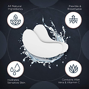 100 Pairs Under Eye Pads for Eyelash Extensions – Professional Lint Free Hydrogel Eye Patches with Moisturizing Vitamin C and Aloe Vera for Eyelash Extension & Lash Lift/Perm - Gel Undereye Eyepads