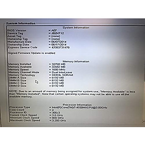 Dell Precision Mobile Workstation M6800 Core i7 Extreme Edition 4940MX 4GHz Quad-Core 32GB RAM 512 GB SSD Microsoft Windows 7 463-5905