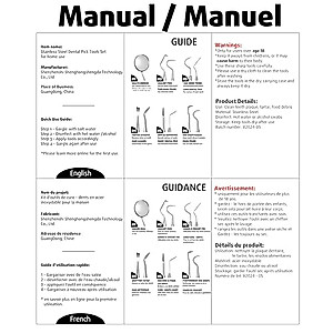 G.CATACC Dental Tools, Plaque Remover for Teeth, Metal Dental Pick Teeth Cleaning Tools Kit, Stainless Steel Oral Care Dental Hygiene Kit with Tooth Scraper Plaque Tartar Remover - with Case