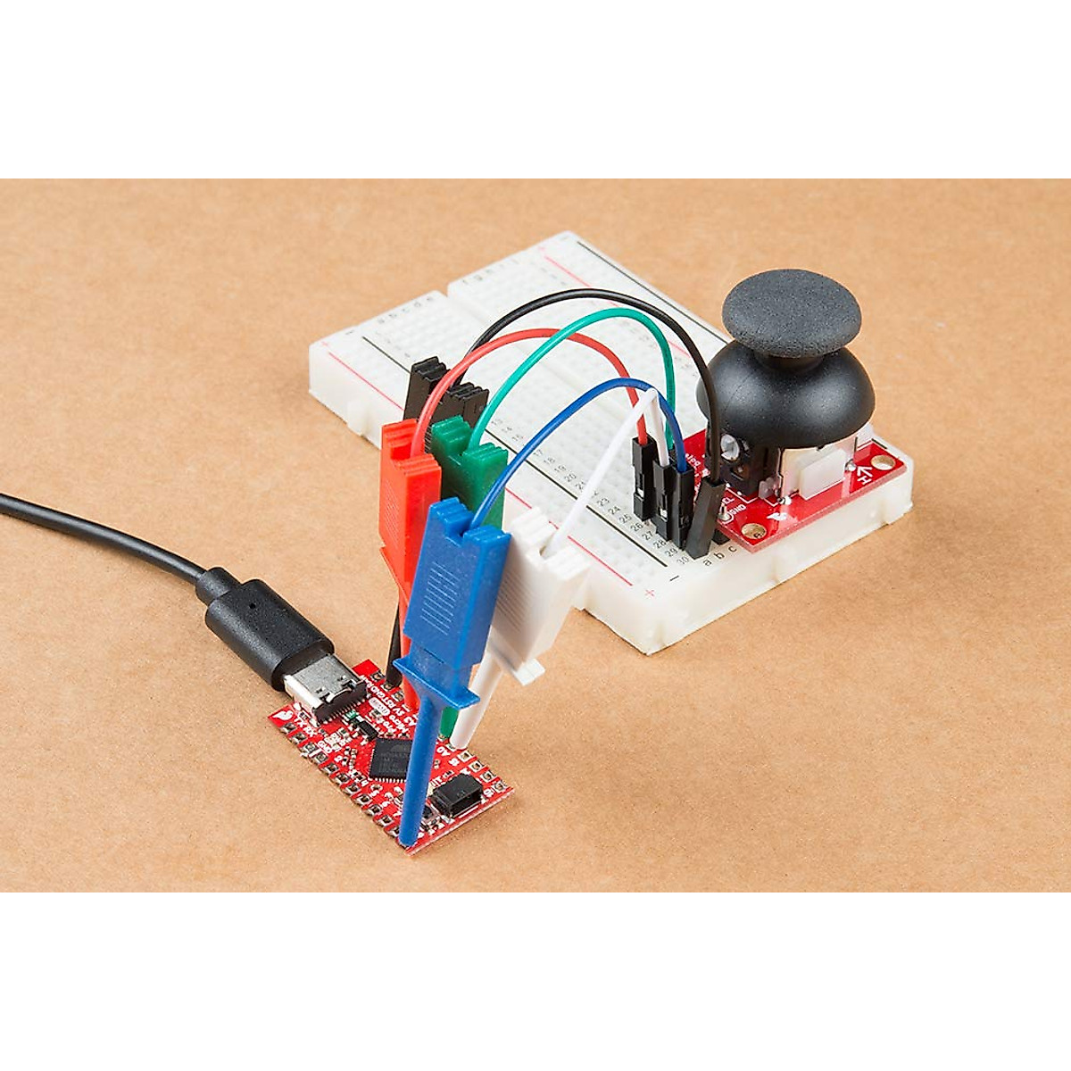 SparkFun Qwiic Pro Micro - USB-C (ATmega32U4) - Compatible with Arduino development board 5V/16MHz microcontroller AP2112 3.3V Voltage Regulator Castellated PTH pin pads Reset button Maximum 6V input