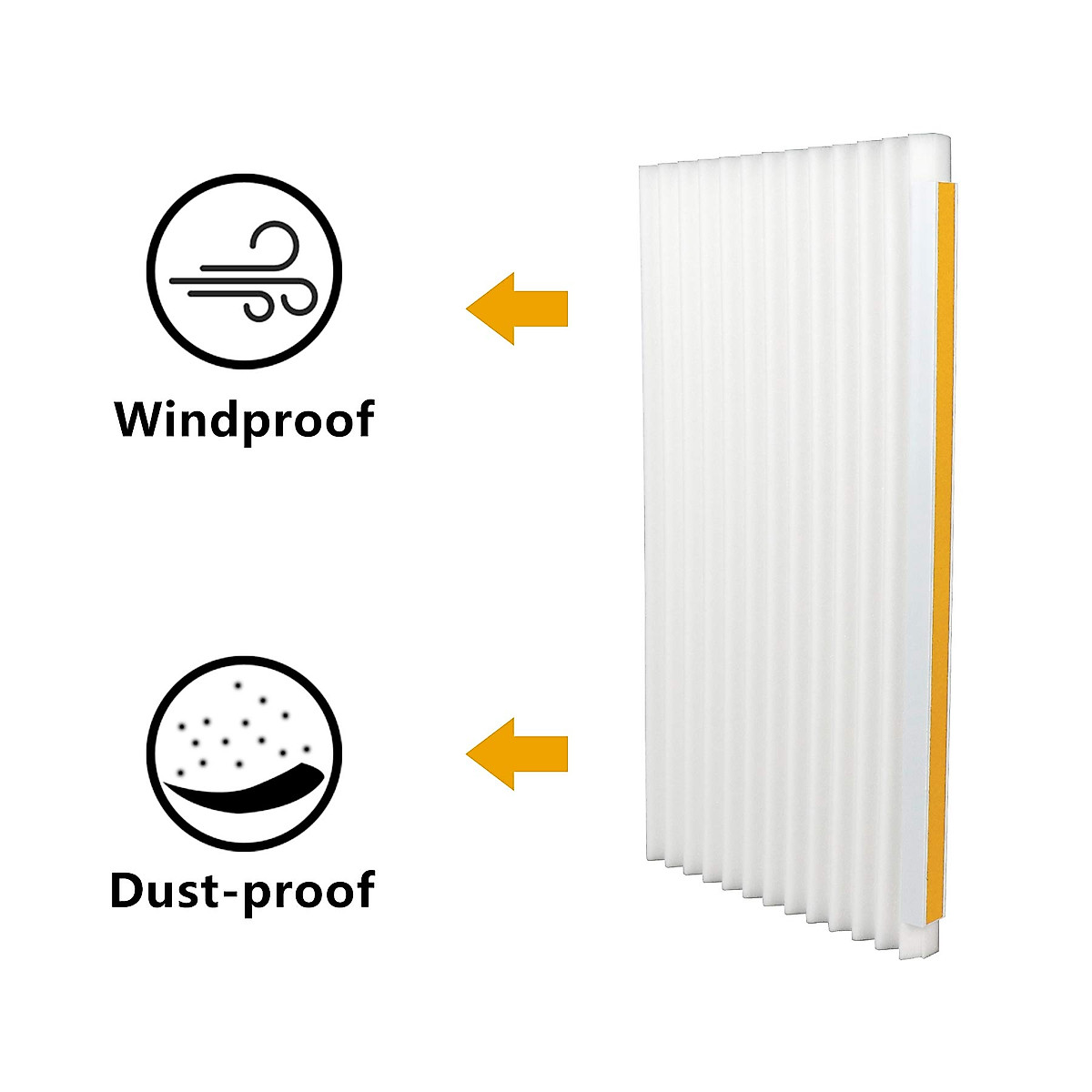 LBG Products Window AC Foam Insulation Panel Kit,Pack of 2 Insulated Air Conditioner Side Panels,18in High x 9in Wide x 7/8in Thick