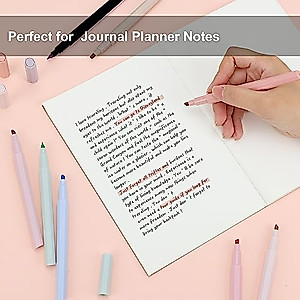 EOOUT 12 Pack Aesthetic Highlighters Muted Pastel Color Cute Bible Highlighters No Bleed and Dry Fast Easy to Hold for Journal Planner Notes School Office Supplies