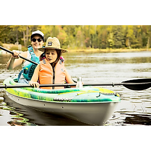 Pelican - Standard Kayak Paddle - Black - 220 cm (86.6 in.) - Aluminum Shaft and a Durable Polypropylene Blade - 0/65° Blade Angle - with Drip Ring - PS1965-00