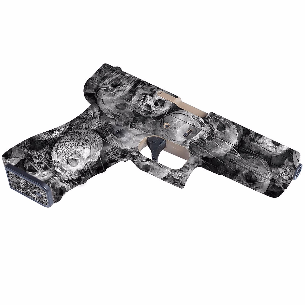 SkinArms Pistol Skin, 100% Waterproof Matte Finish Vinyl Decal, Precut Pieces Easy to Install and Fits All Handgun Within 9’’ Length, Protects Pistol with Style (SA Skull Vengeance)