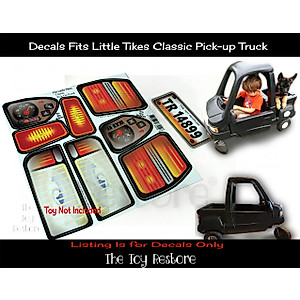 Toy Restore Replacement Stickers Fits Little Tikes Classic Pick up Truck (No Eyes)