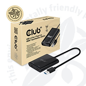 Club3D CSV-1474 USB 3.2 Gen1 Type A to HDMI Dual Monitor 4K60Hz