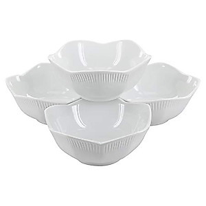 BIA Cordon Bleu Porcelain Lotus Bowls, One Size, White (900137S4SIOC)