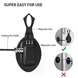 Refrigerator Lock, Childproof Fridge Lock with Magnetic- Strong 3M Adhesives and Cable, Super Convenience (Black)