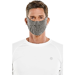 Coolibar UPF 50+ Men's Women's Zenith UV Mask - Sun Protective (Small/Medium- Charcoal Heather)