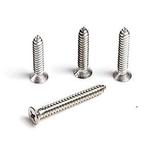 100 Pcs M2x14mm Flat Head Wood Self Tapping 304 Stainless Steel Screw Phillips Head Self Drilling